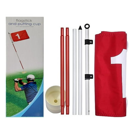Golf Flagsticks 5-Section Design Heavy Duty Putting Green Flags Hole ...