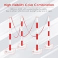 4 Pack 40" Traffic Delineator Post Cones w/Rubber Base, Safety ...