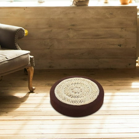 Round Tatami Floor Cushion Breathable Meditation Cushion Tea Ceremony ...