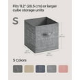 Storage Cubes, 11-Inch Non-Woven Fabric Bins with Double Handles, Set ...