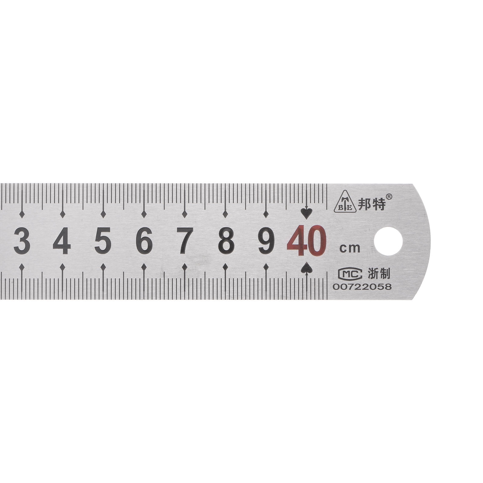 Uxcell Stainless Steel Ruler, 16" Metal Rulers 1.14" Wide Inch and ...