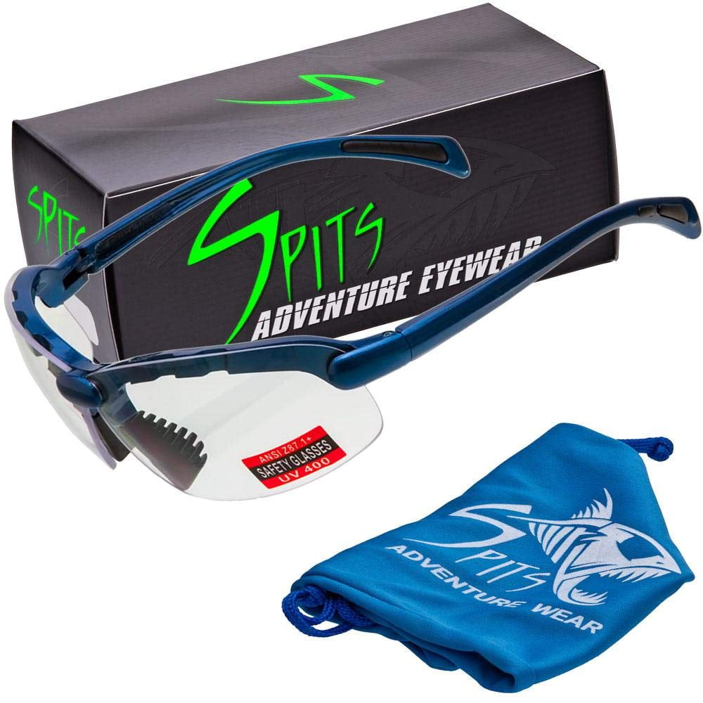 Spits Eyewear Top Or Bottom Bifocal Safety Glasses Frame Color Blue Magnifier 175 Top Clear
