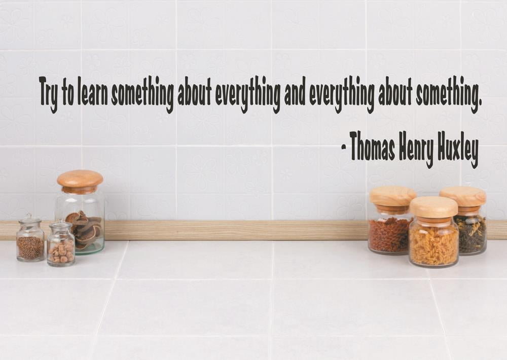 Wall Sticker Decal : Try to learn something about everything and ...