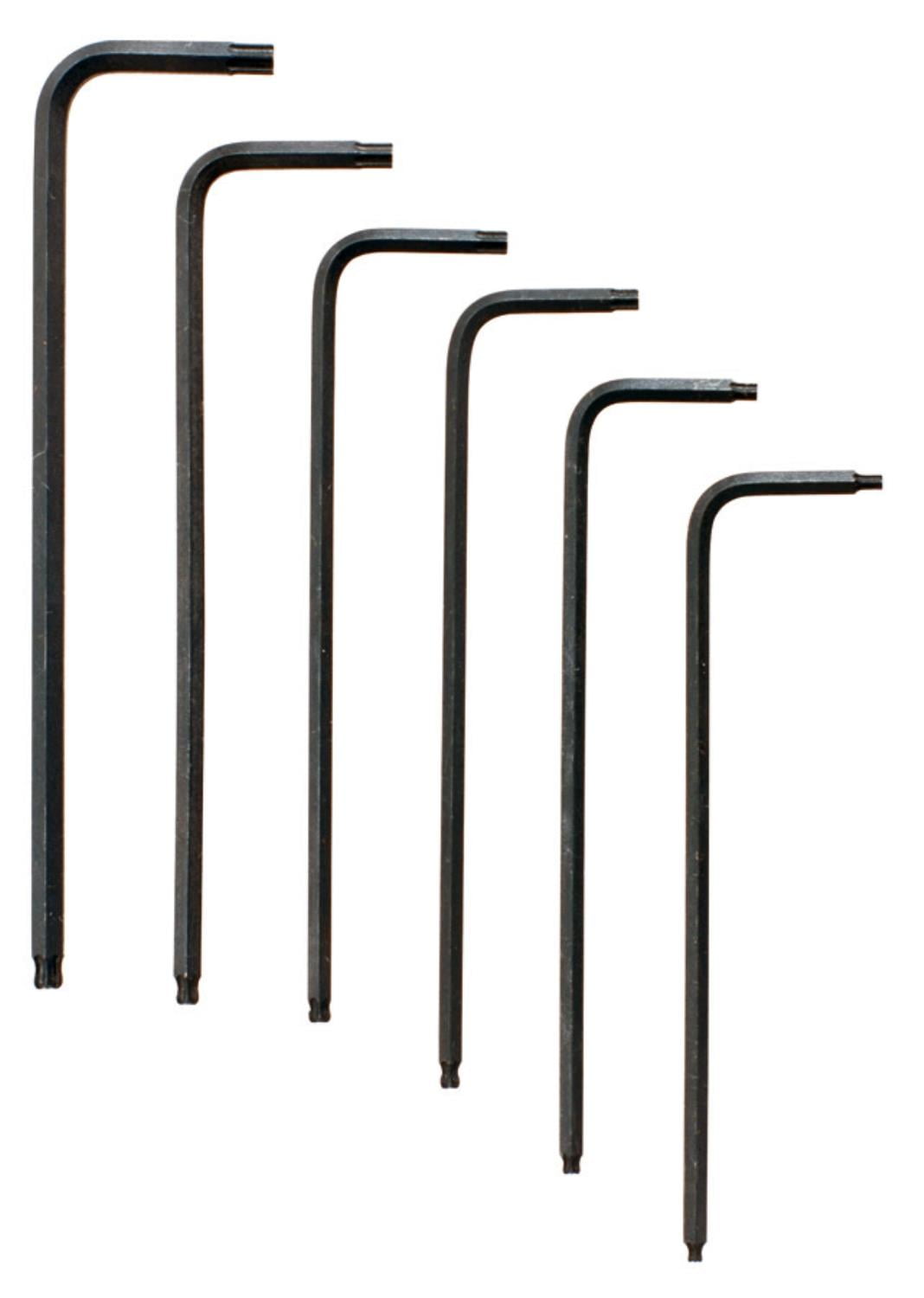 Torx®/Star Ballstar™ Long Arm L-Wrench Set, 6pcs T6 to T15, Protanium ...