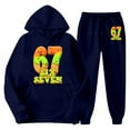 Toddler Kids Sweatsuit Set for Girls - 2PC Creative Graphic Six Seven ...