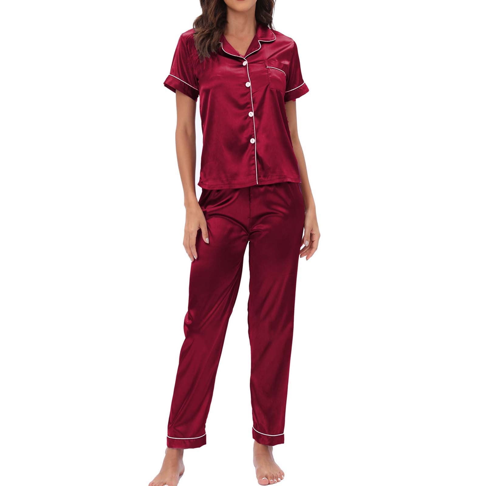 Click here for Jsaierl Silk Satin Pajamas For Women Button Down S... prices