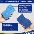 12 Pack Non-Scratch Dish Sponge, Dual Sided Kitchen Sponges for Dishes ...