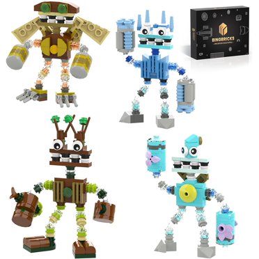 Wubbox Monster Building Blocks Set, Orange Singng Monster Action Figure ...