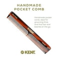 Kent 2T Fine Tooth Comb and Wide Tooth Combs For Men, Small Beard Comb ...