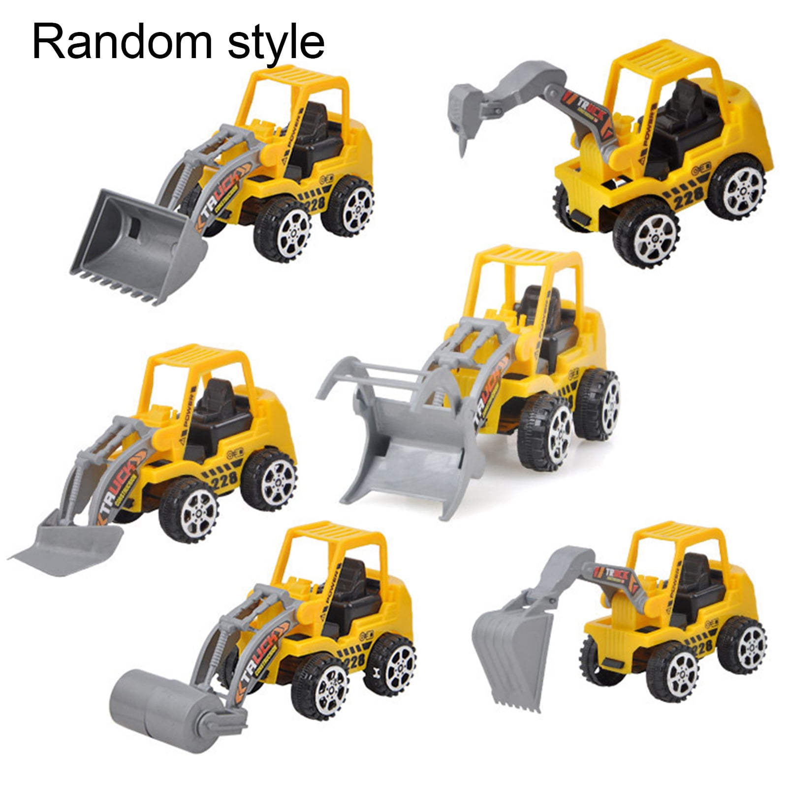 Kripyery 6Pcs Simulation Excavator Engineering Vehicle Model Kid Toy ...