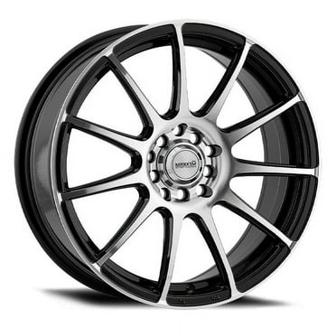 17x7 Maxxim 11B Knight Gloss Black w/Machined Lip Wheel 5x100 (40mm ...