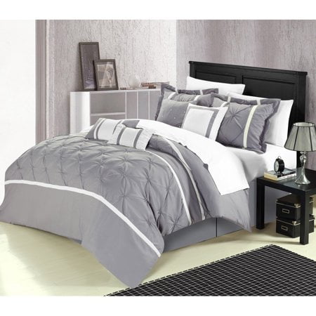 King 8pc Veronica Comforter Set Gray - Chic Home Design – BrickSeek