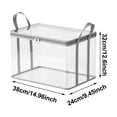 AFACUHX 2PC Large Capacity Heavy Duty Thick Clear Storage Bag with Lids ...