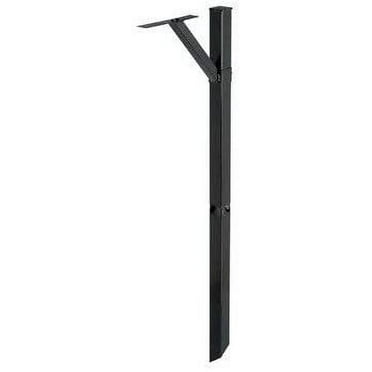 Gibraltar Mailboxes Black Steel Drive-In Adjustable Mailbox Post ...