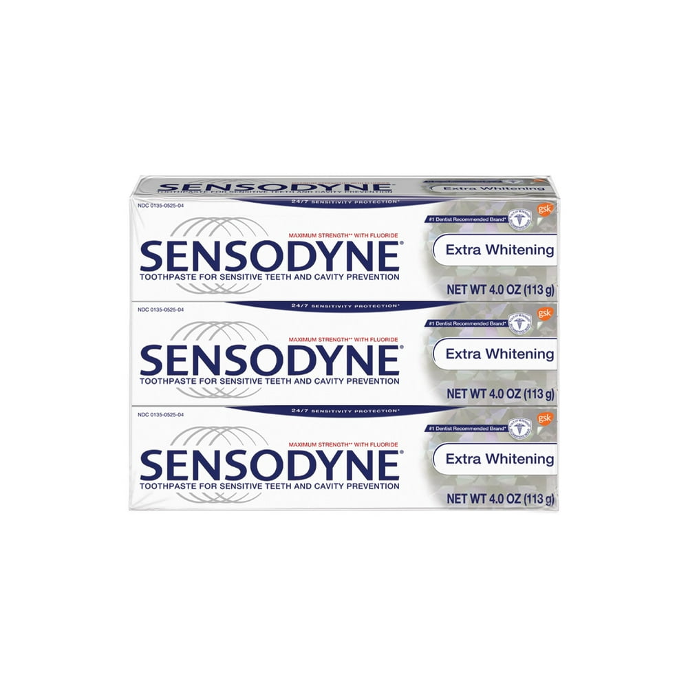 Sensodyne Extra Whitening Sensitive Teeth Whitening Toothpaste - 4 ...