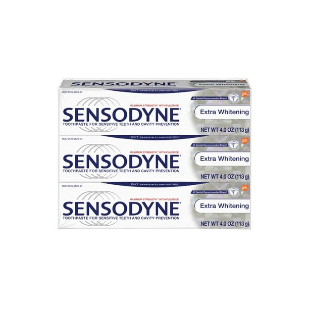 Sensodyne Extra Whitening Sensitive Teeth Whitening Toothpaste - 4 ...