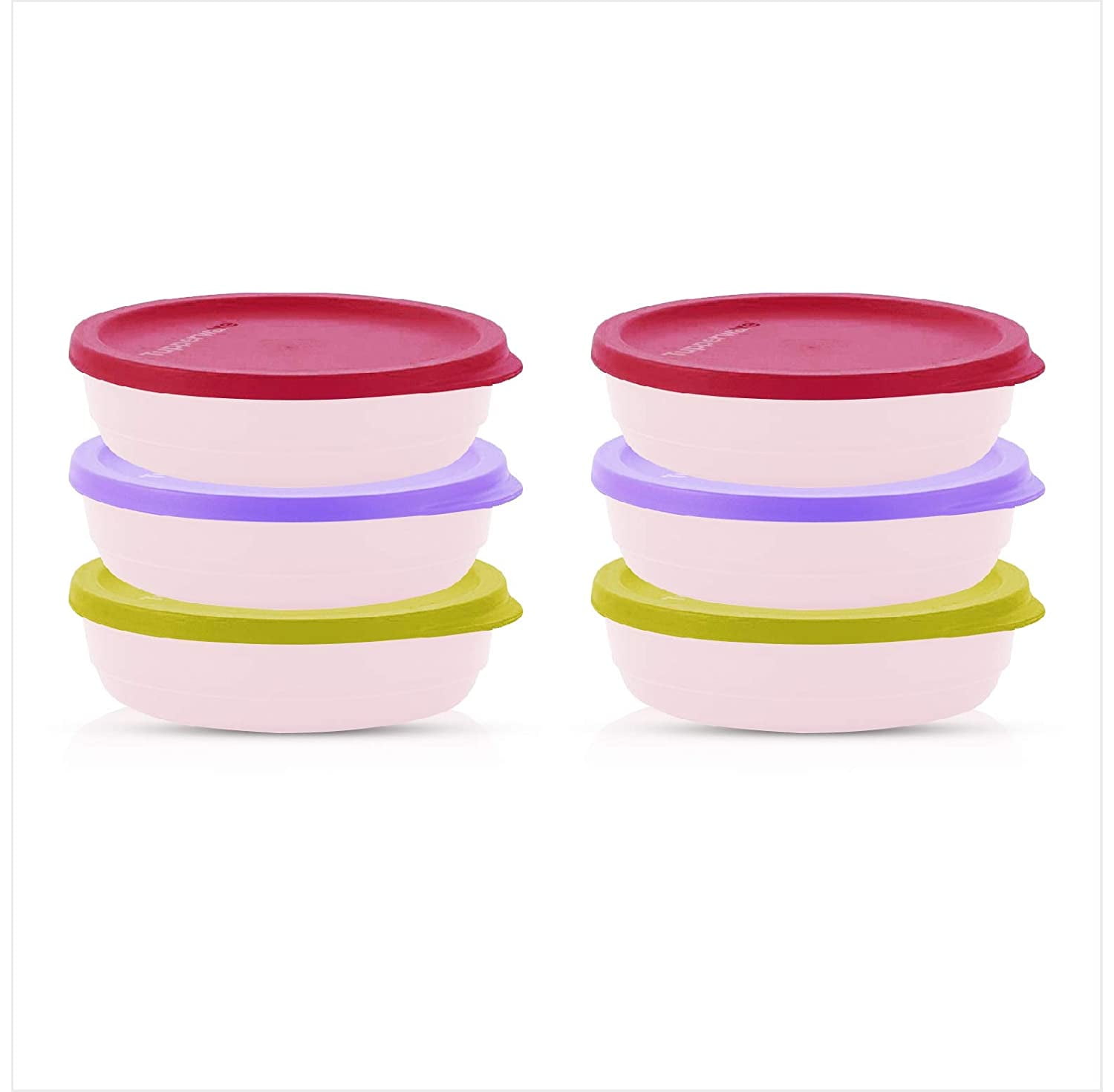 Tupperware Plastic Storage Jar- 200 ml, 6 Pieces, Multicolour - Walmart.com