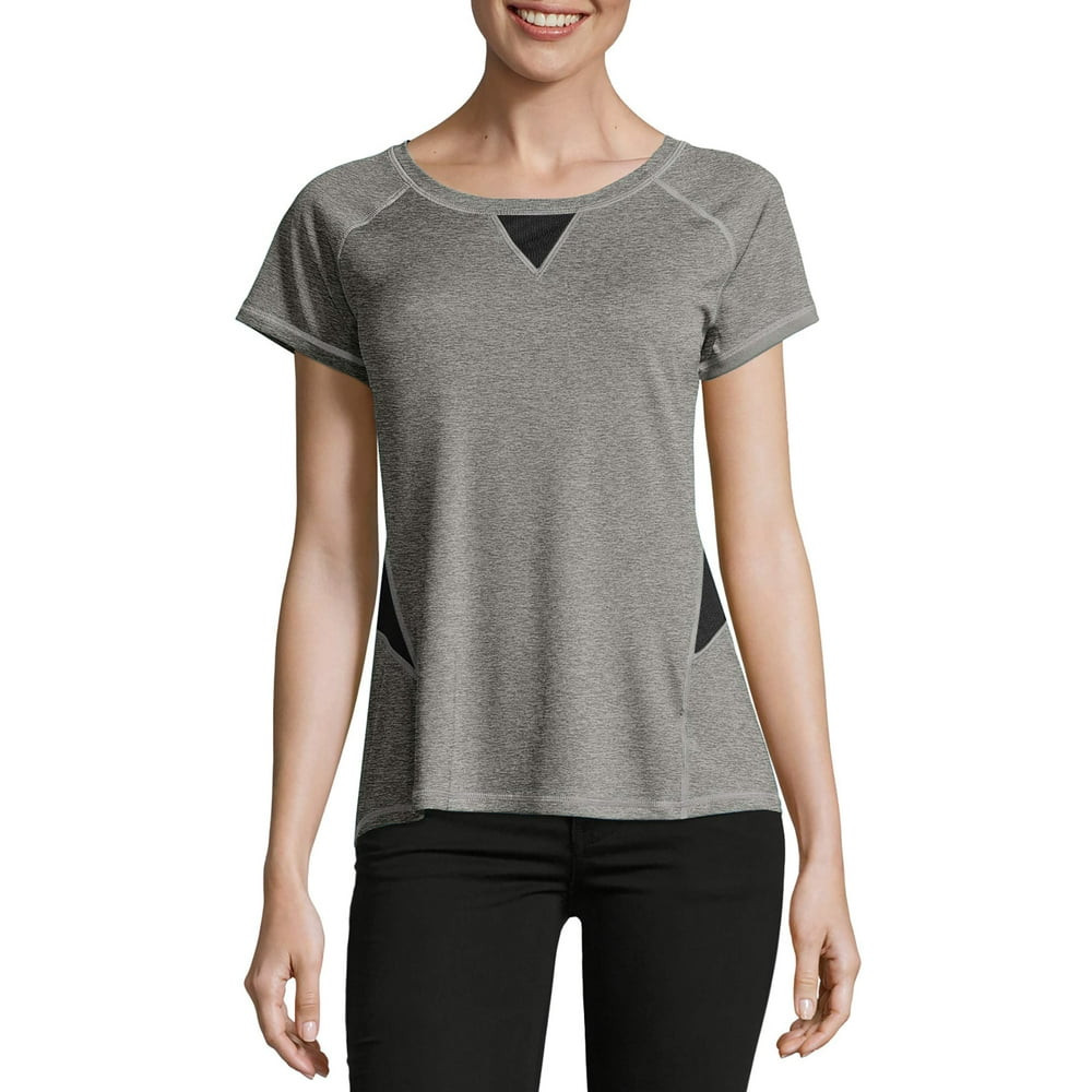 Hanes - Hanes Sport Women's Performance Tee with Mesh Insets - Walmart ...