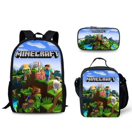 Minecraft School Bag Anime Notebook Laptop Backpack School Bag ...