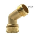 Brass Hose Elbow Extender Garden Hose 2Pcs Solid Connector 45 Adapter ...
