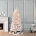 5 ft Pre-Lit White Carson Artificial Pine Tree - Walmart.com
