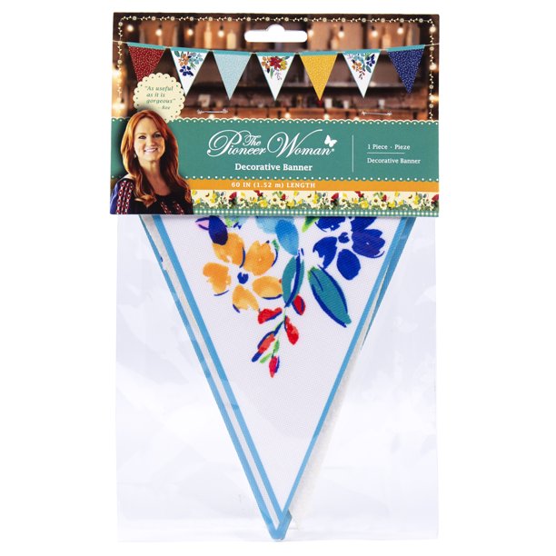 The Pioneer Woman Printed Floral Fabric Banner - Walmart.com