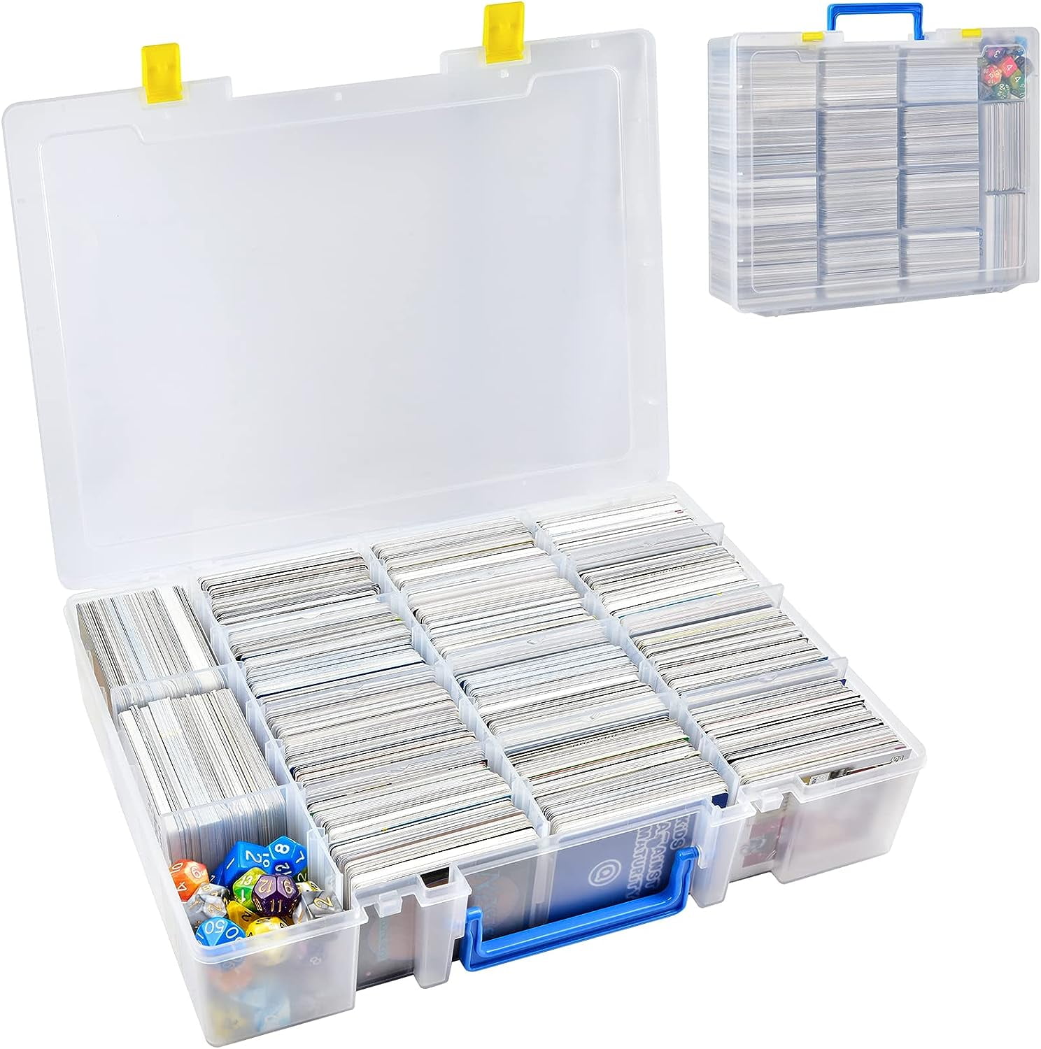 Trading Card Storage Box, 2300+ Playing Card Case Holder Organizer for ...