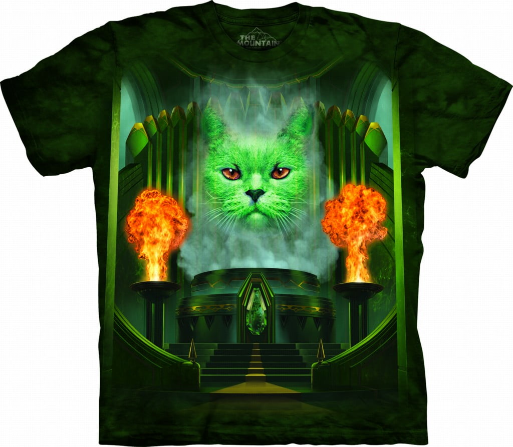 CAT THE GREAT & POWERFUL 5X Cotton Cats T-Shirt Green Adult Men's Women ...