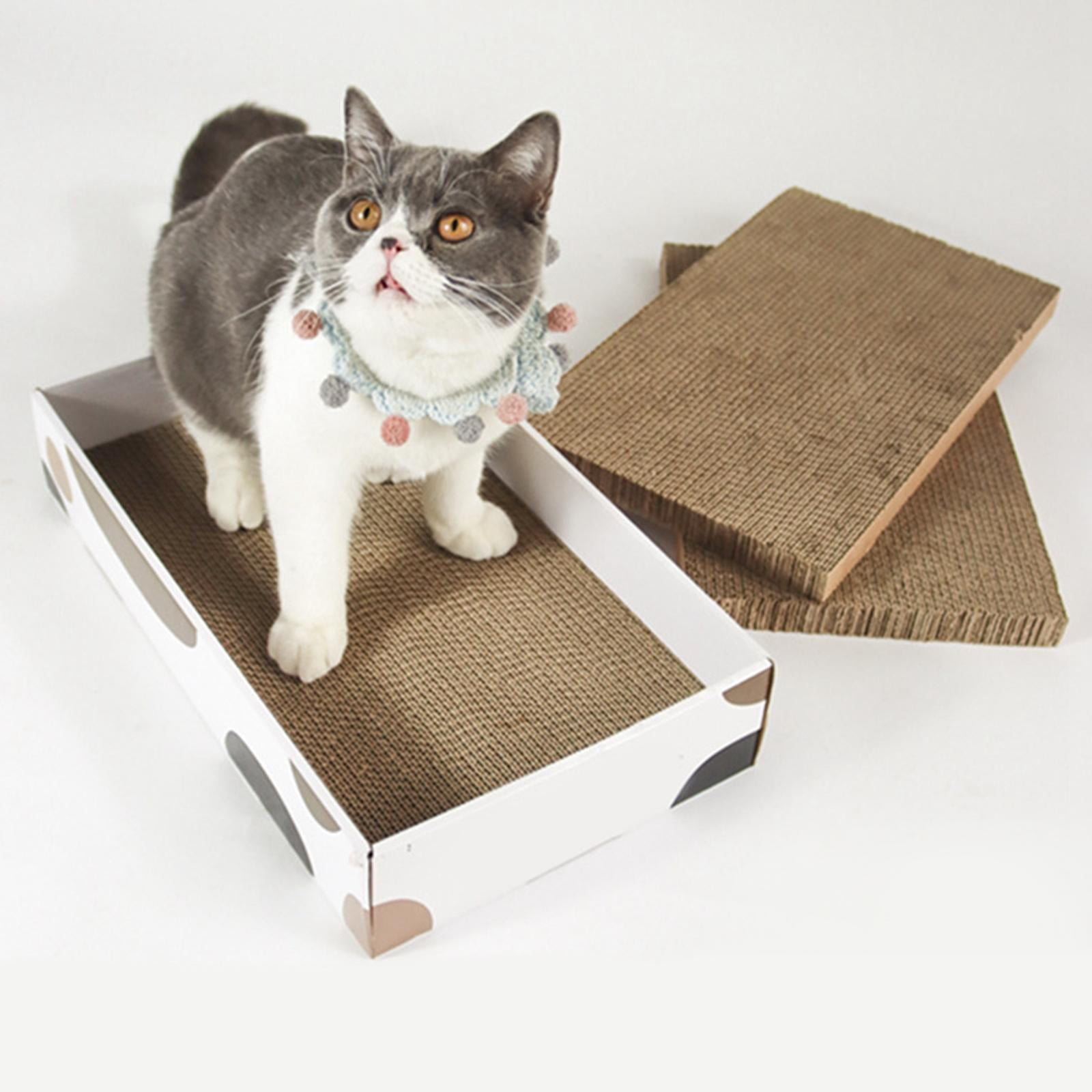 Cat Scratcher Scratching Pads with Box Thicken Corrugated Paper ...