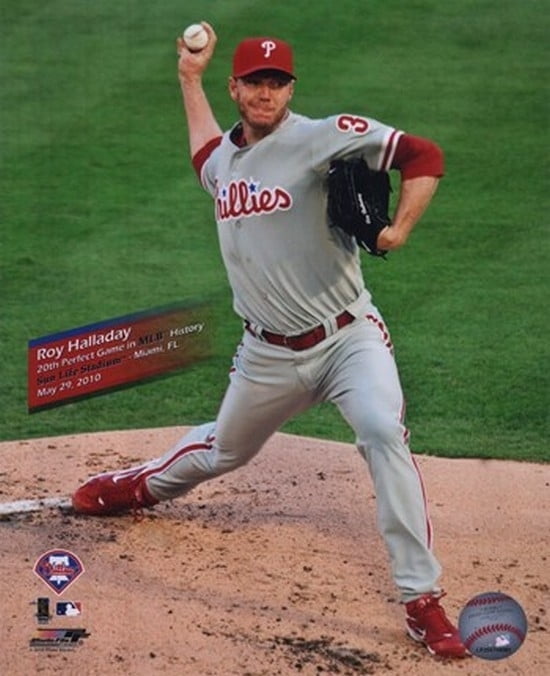 Roy Halladay Perfect Game Action with Overlay Sports Photo - Walmart.com