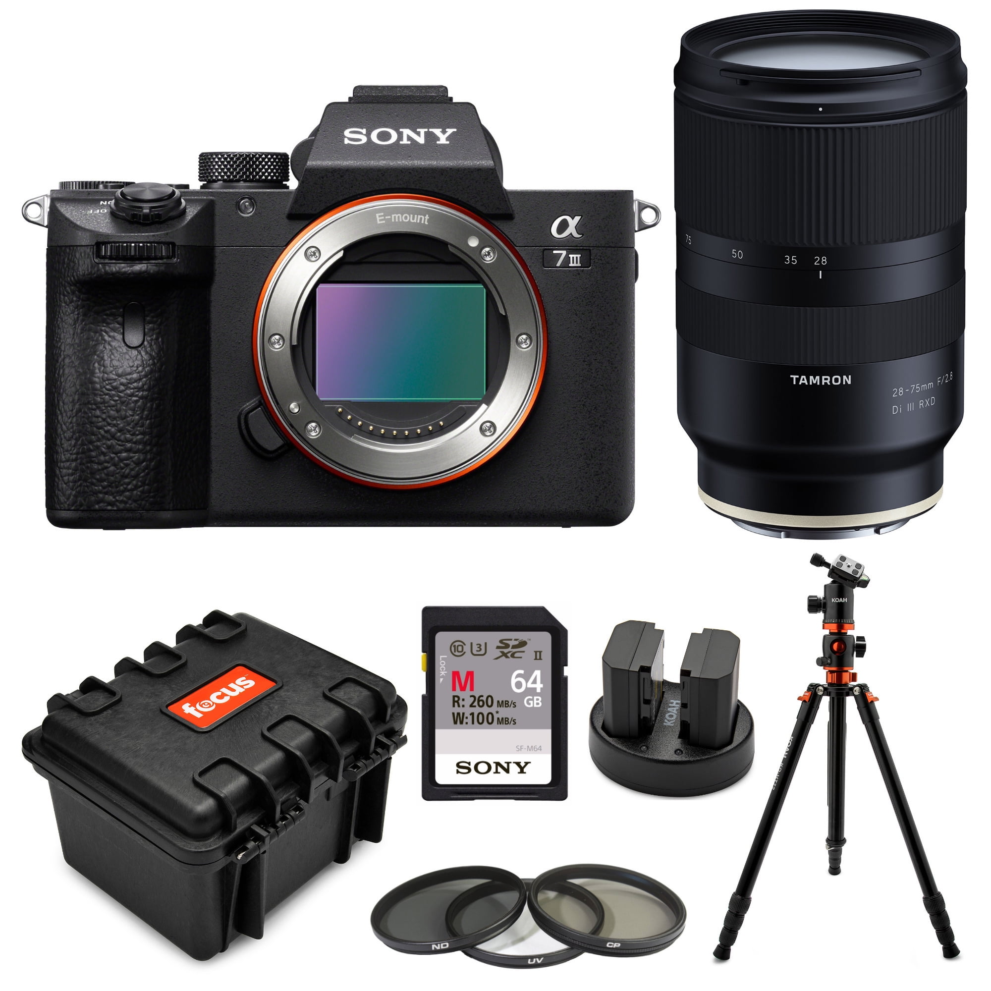 Sony Alpha A7 Iii Mirrorless Digital Camera W 28 75mm Lens And 64gb Sd