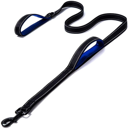 Heavy Duty Dog Leash 5-6ft Long with Double Traffic Handle Reflective ...