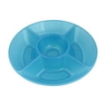Mainstays 5-Compartment Acrylic Chip and Dip Serving Tray, Blue ...