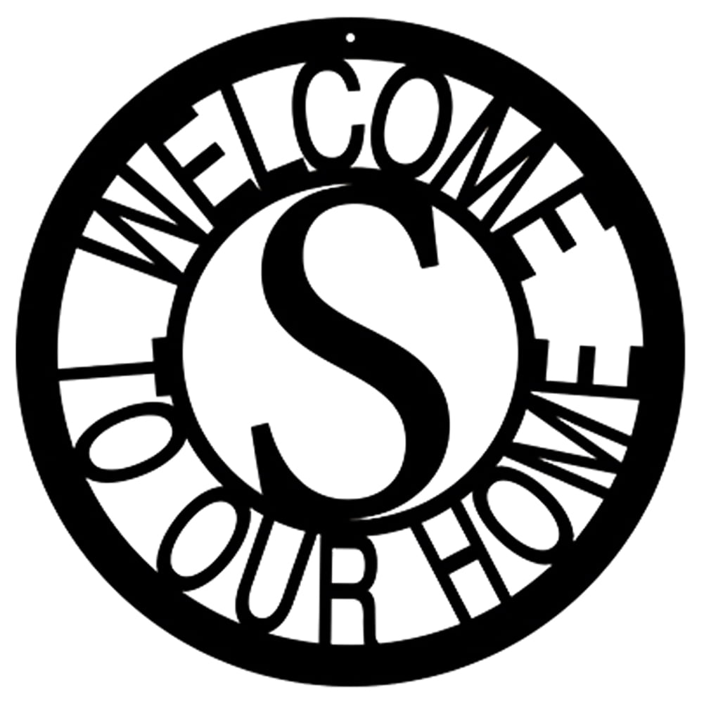 Letrero Bienvenida Inicial Metal Letreros Metal para en La Pared (letra ...