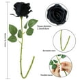 18 Piezas de Rosas Falsas Flores Artificiales de Seda Negra para Fiesta ...
