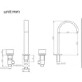 Bathroom Faucet Three Hole Brass Hot Water and Cold Water Washbasin ...