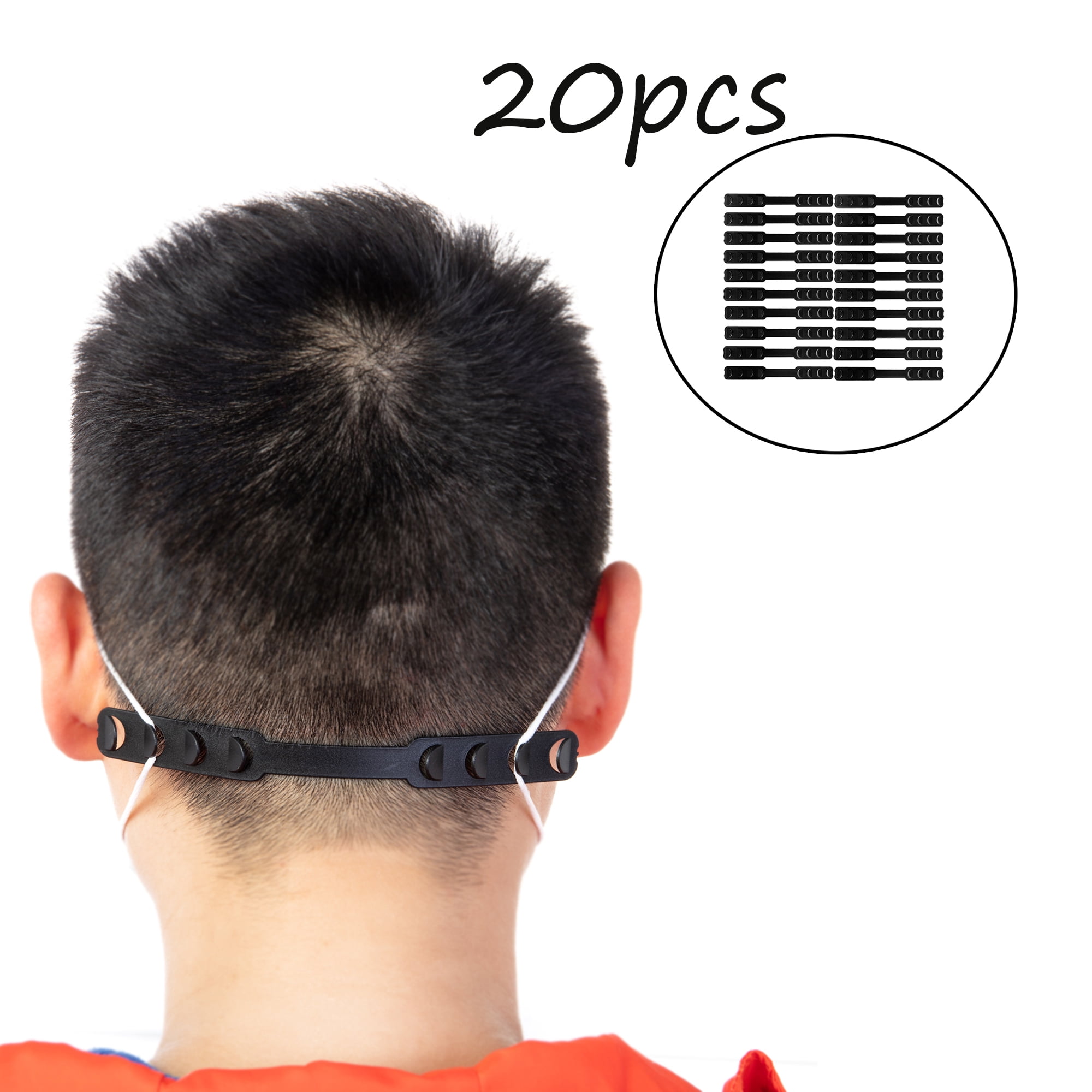 Adjustable Anti-Slip Ear Grips Extension Hook Buckle Strap Extender, 20 ...