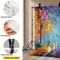 Strolling Couple Photography Backdrop 8x6FT, Rainy Park Street Trees ...