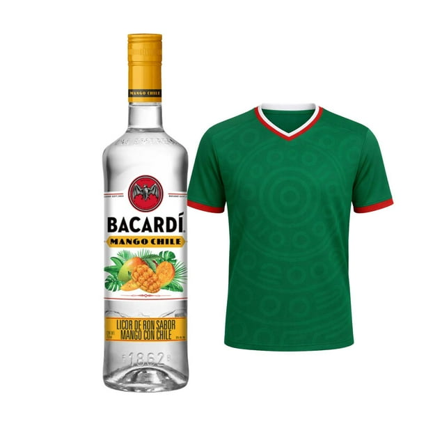 Licor de Ron Bacardi Mango Chile 750 ml + Jersey Verde S | Bodega ...