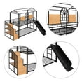 Aukfa Kids Metal Twin over Twin Bunk Bed with Slide, Black - Walmart.com