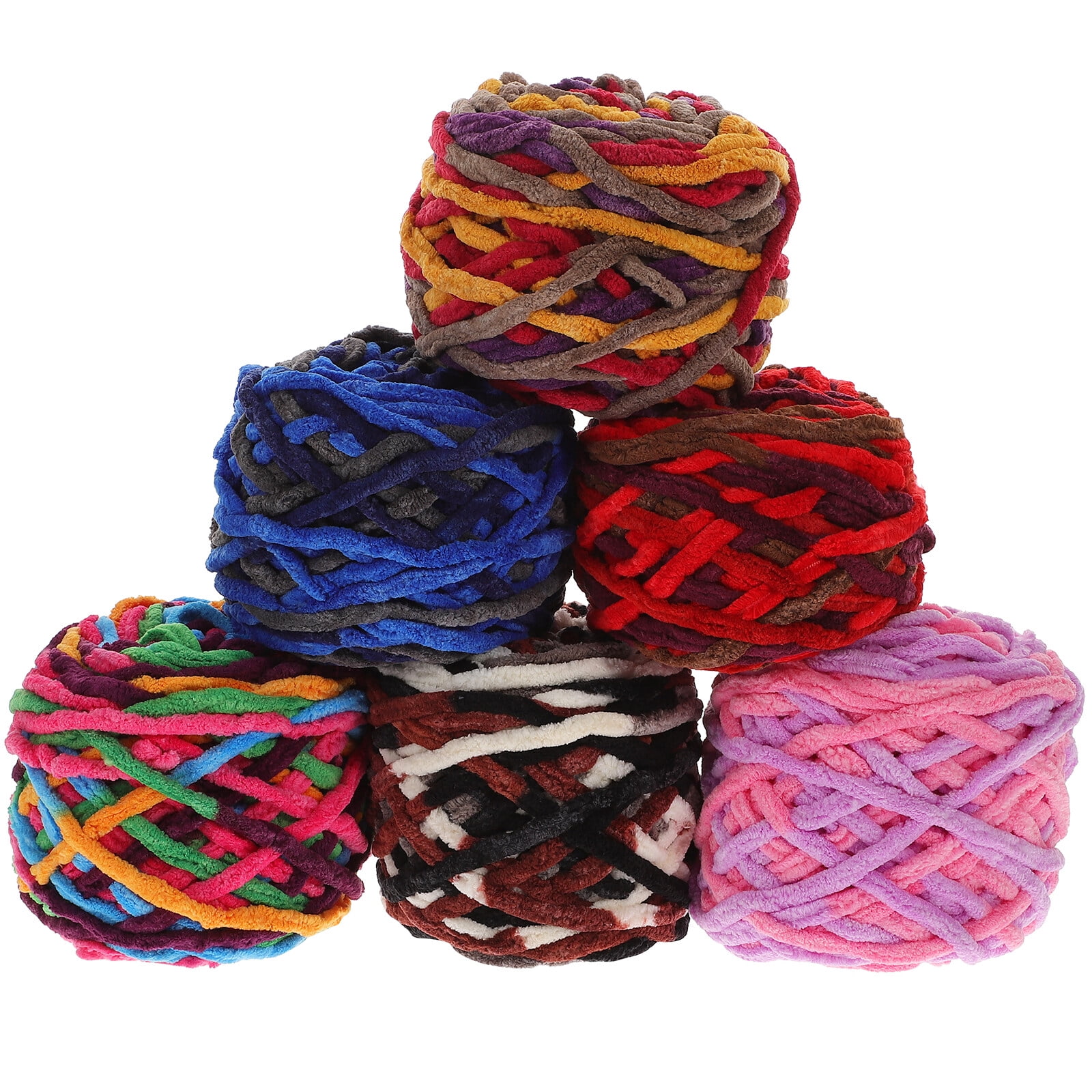 6 Rolls Crochet Thread Chunky Knitting Yarn Crocheting Thread Acrylic ...