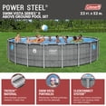 Coleman Power Steel Round Frame Above Ground Pool Set for Kids and ...
