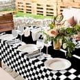 3 packs of checkered race party tablecloth black and white checkered ...