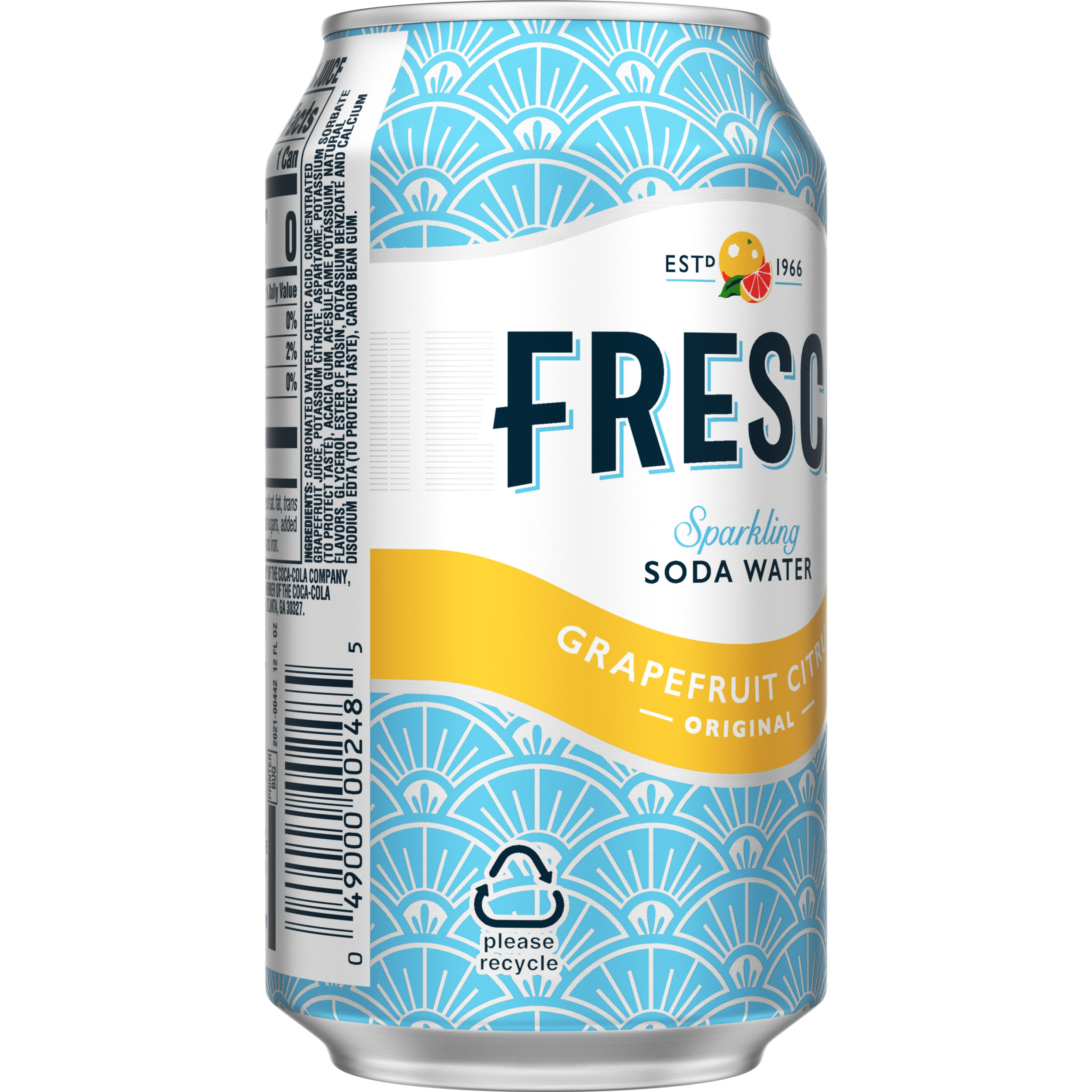 Fresca Grapefruit Citrus Sparkling Soda Water, 12 fl oz