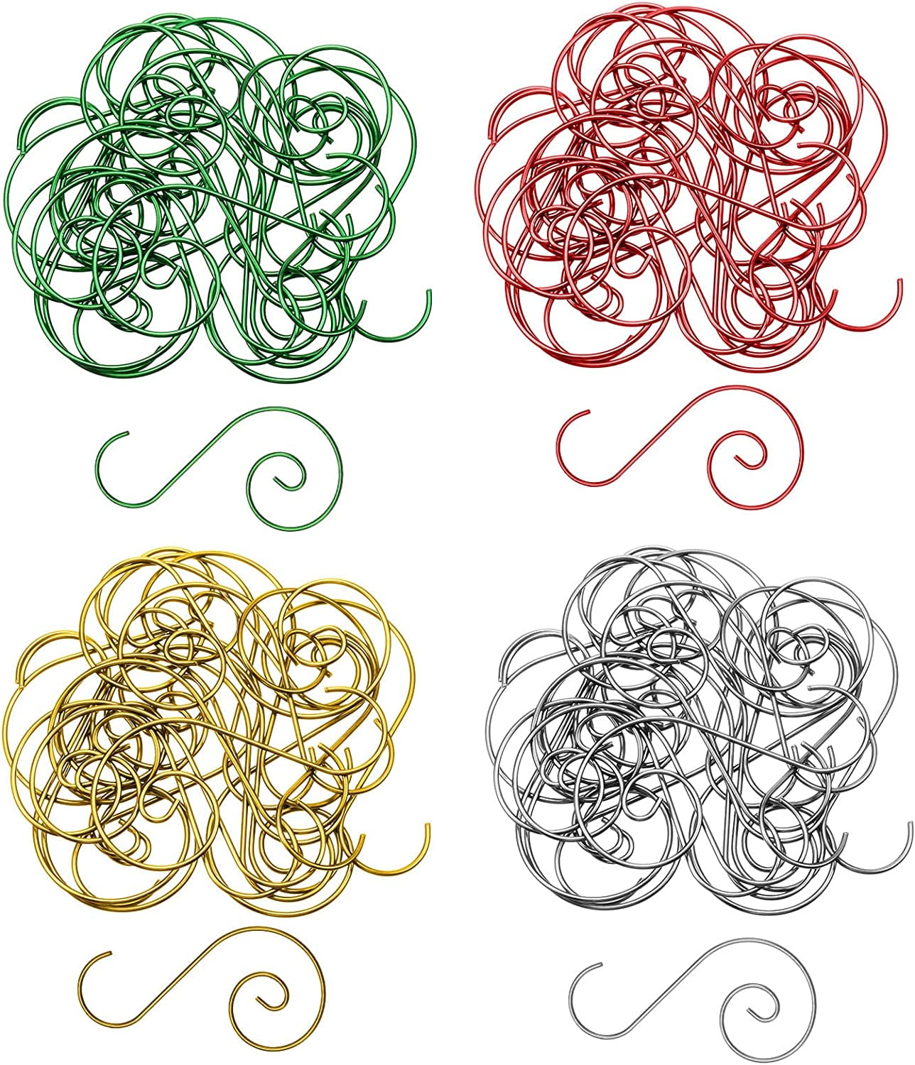 XXMAO 200 Pieces Christmas Ornament Hooks Xmas Tree Decorating S Shaped xxmao-200-pieces-christmas-ornament-hooks-xmas-tree-decorating-s-shaped