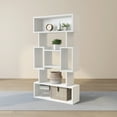 Denhour DH BASIC Modern Open Bookcase Display Shelf by Light Hickory ...