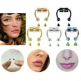 Us 1 2 Pcs Magnetic Septum Nose Ring Stainless Steel Fake Non Piercing