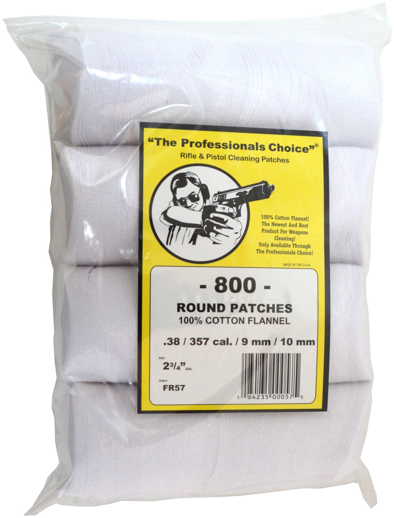 The Professionals Choice Round Flannel Cleaning Patches 38/357/9mm/10mm ...