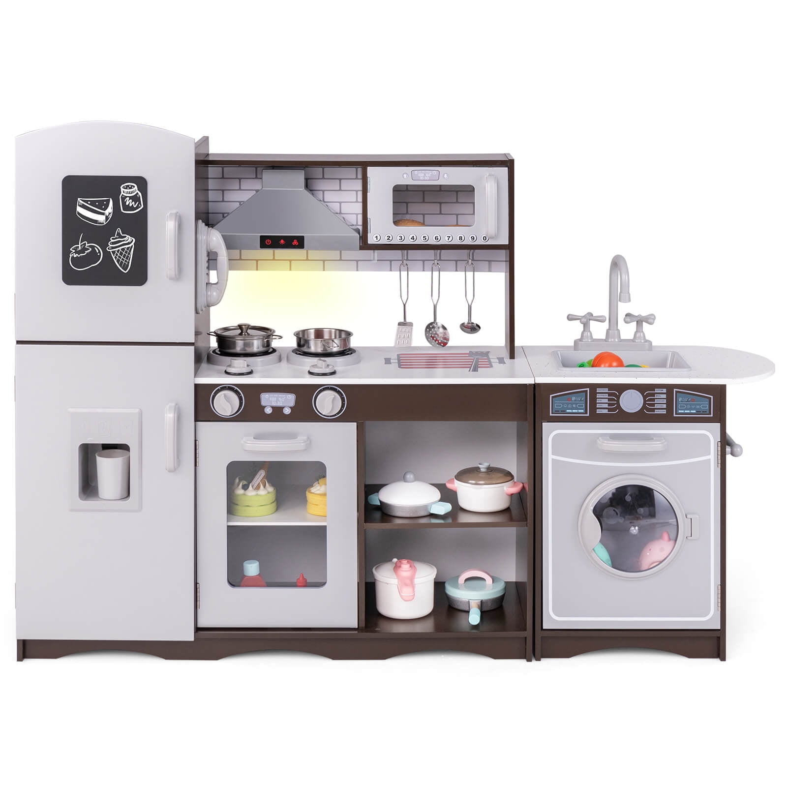 Click here for Costway Kids Kitchen Playset With Realistic Lights... prices