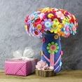 Flower Craft Kit For Kids Make Your Own Flower Bouquet With Buttons And ... Flower Craft Kit For Kids Make Your Own Flower Bouquet With Buttons And ...